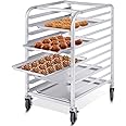Amazon.com: ReunionG 10 Tier Bun Pan Rack, Bakery Rack with 2 Lockable ...