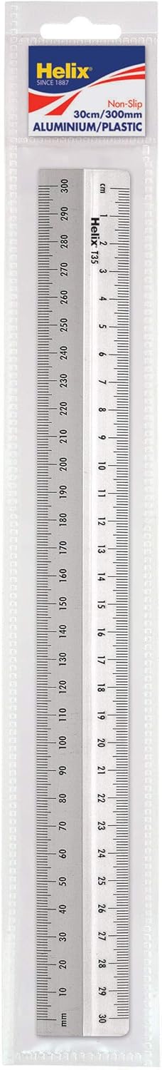 Helix 30cm 300mm Aluminium Plastic Ruler – BigaMart