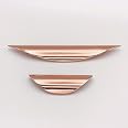 Polished Copper Drawer Pull Luna Tab Pull - Lipped Edge Tab Cabinet ...