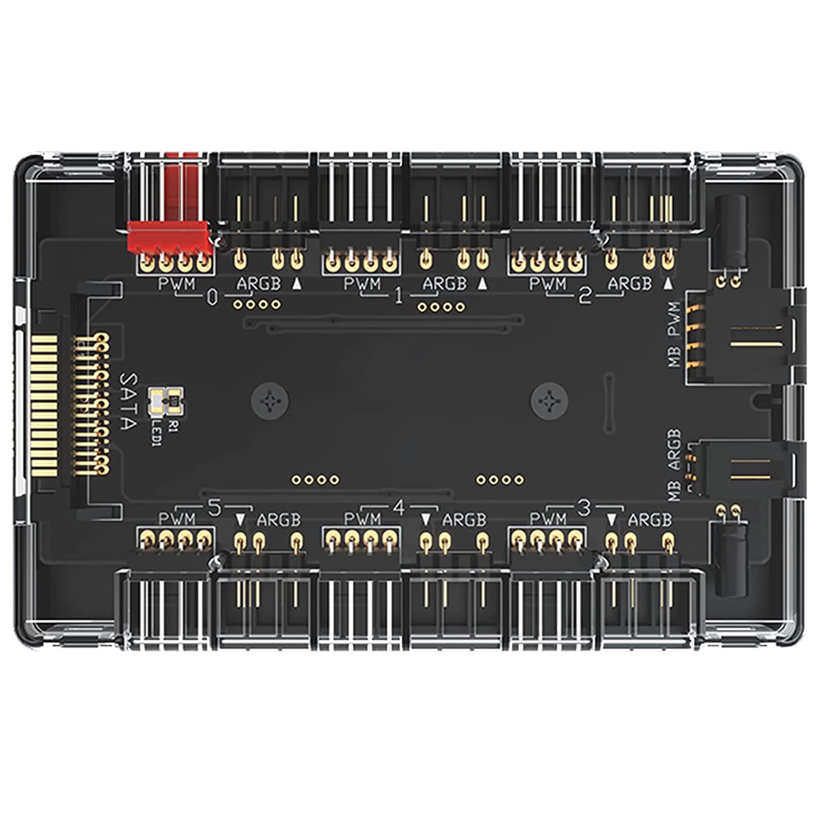 Mua Masterfan Fan Hub ARGB 3 Pin PWM Hub 1 to 6 Port Addressable RGB ...