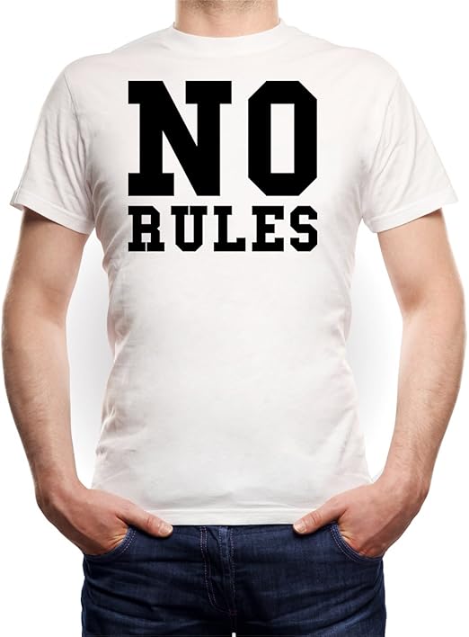No Rules T-Shirt Blanc: Amazon.fr: Vêtements et accessoires