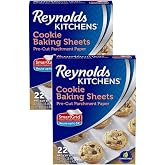 Amazon.com: Reynolds Kitchens Cookie Baking Sheets, Pre-Cut Parchment ...