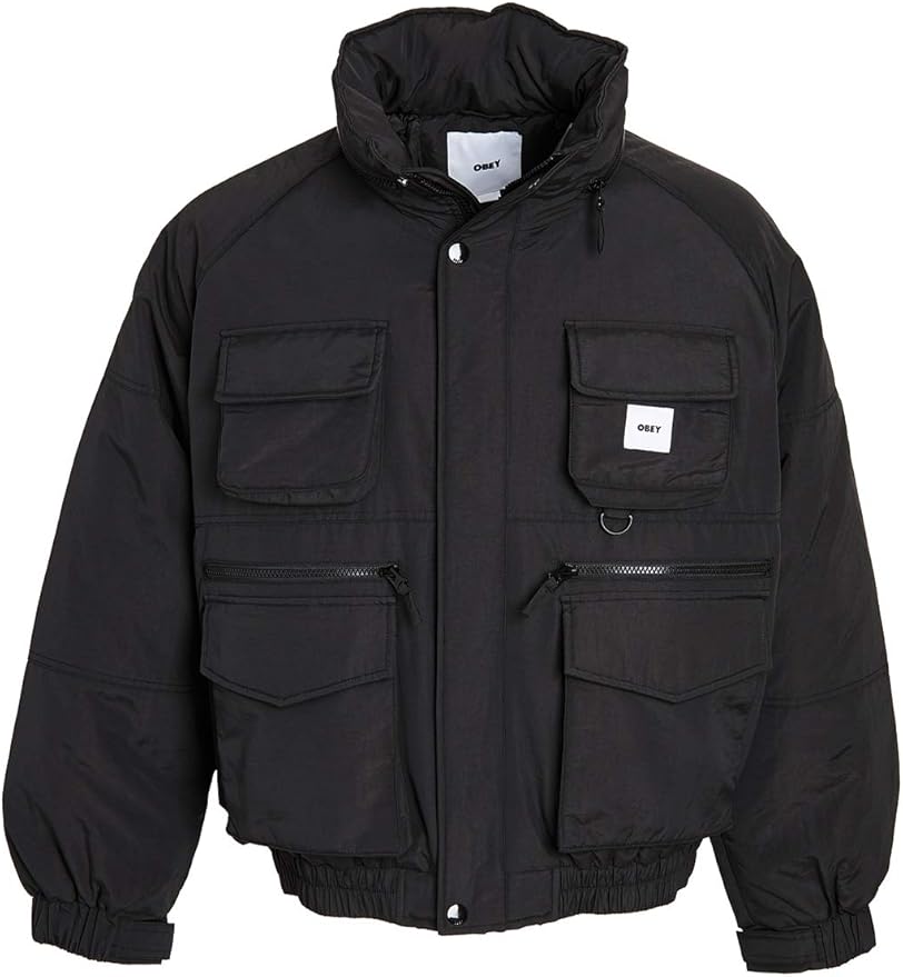 Obey Men's Tactics Jacket - Black - Medium: Amazon.co.uk: Clothing