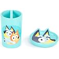 Amazon.com: Bluey 2 Piece Bathroom Set - Blue Soap Dish & Toothbrush ...