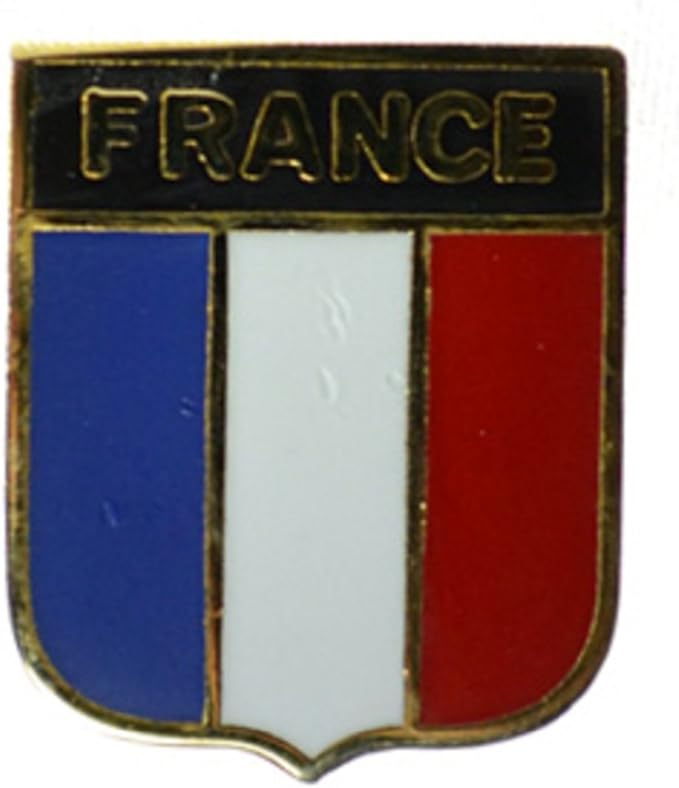 Tradition France Flag Shield Lapel Pin Badge - French Flag Badge ...