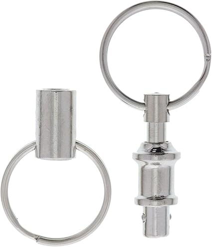 Amazon.com: Pull-Apart Silver Key Ring Easy Detach Double Spring Split ...