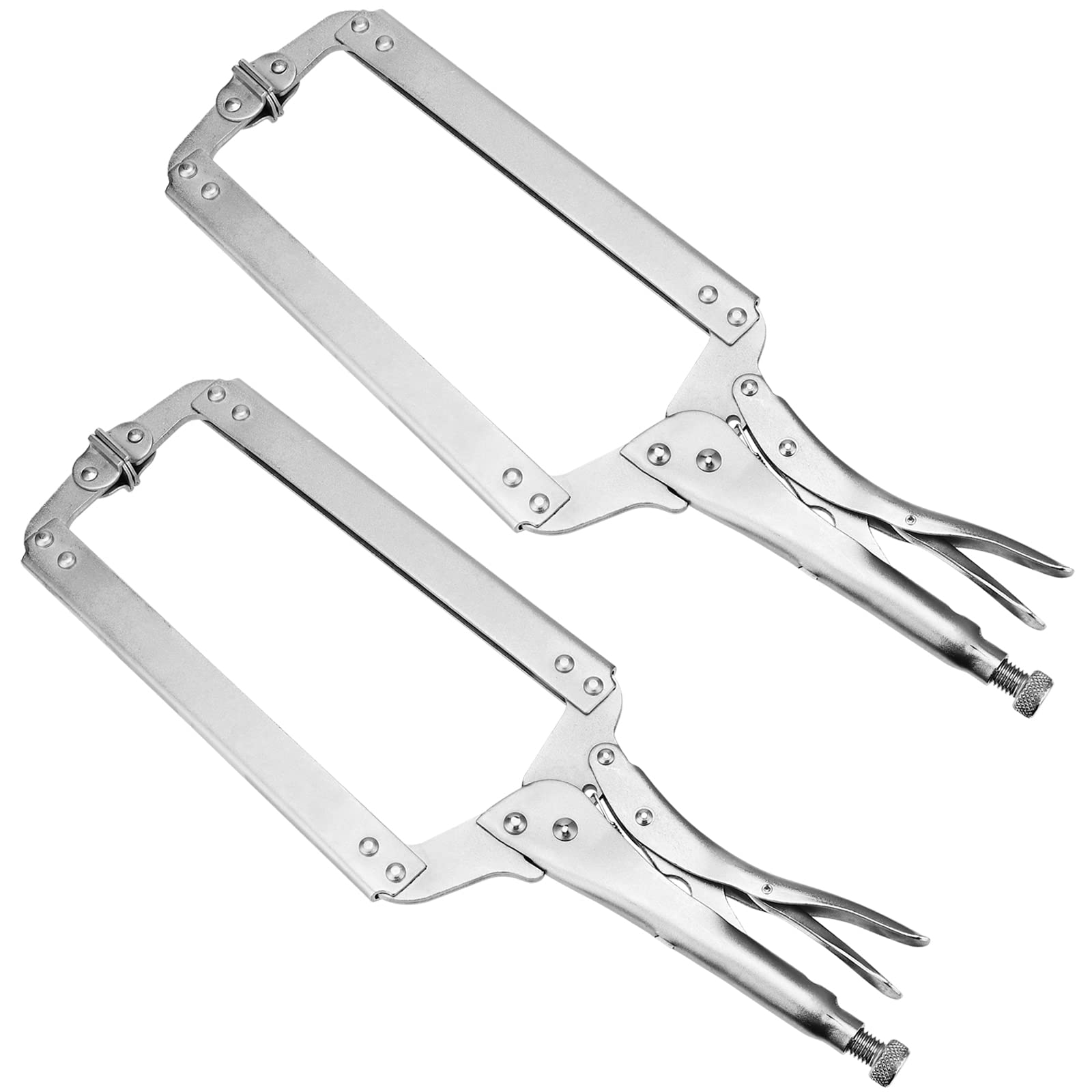 NINGWAAN 2 PCS 18 Inch C Clamp Locking Pliers, Heavy Duty C Locking ...