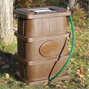 Amazon.com : Rectangular Rain Barrel, Wood-Brown Color - 50 Gallon ...