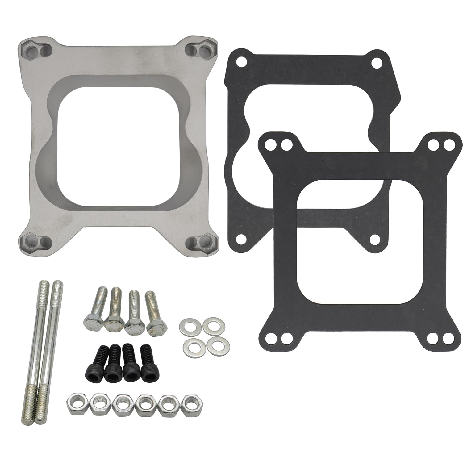 Carb Carburetor Adapter Kit 3/4" Thick Holley 4bbl Quadrajet Square ...