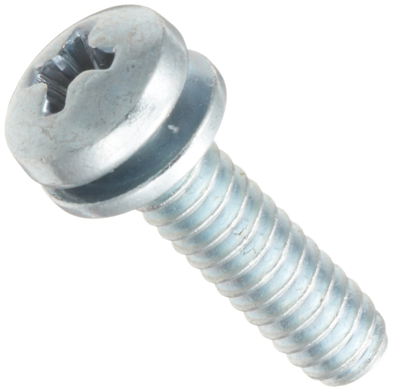 Steel Pan Head Machine Screw With Split Lock Washer, Zinc Plated, Meets ...