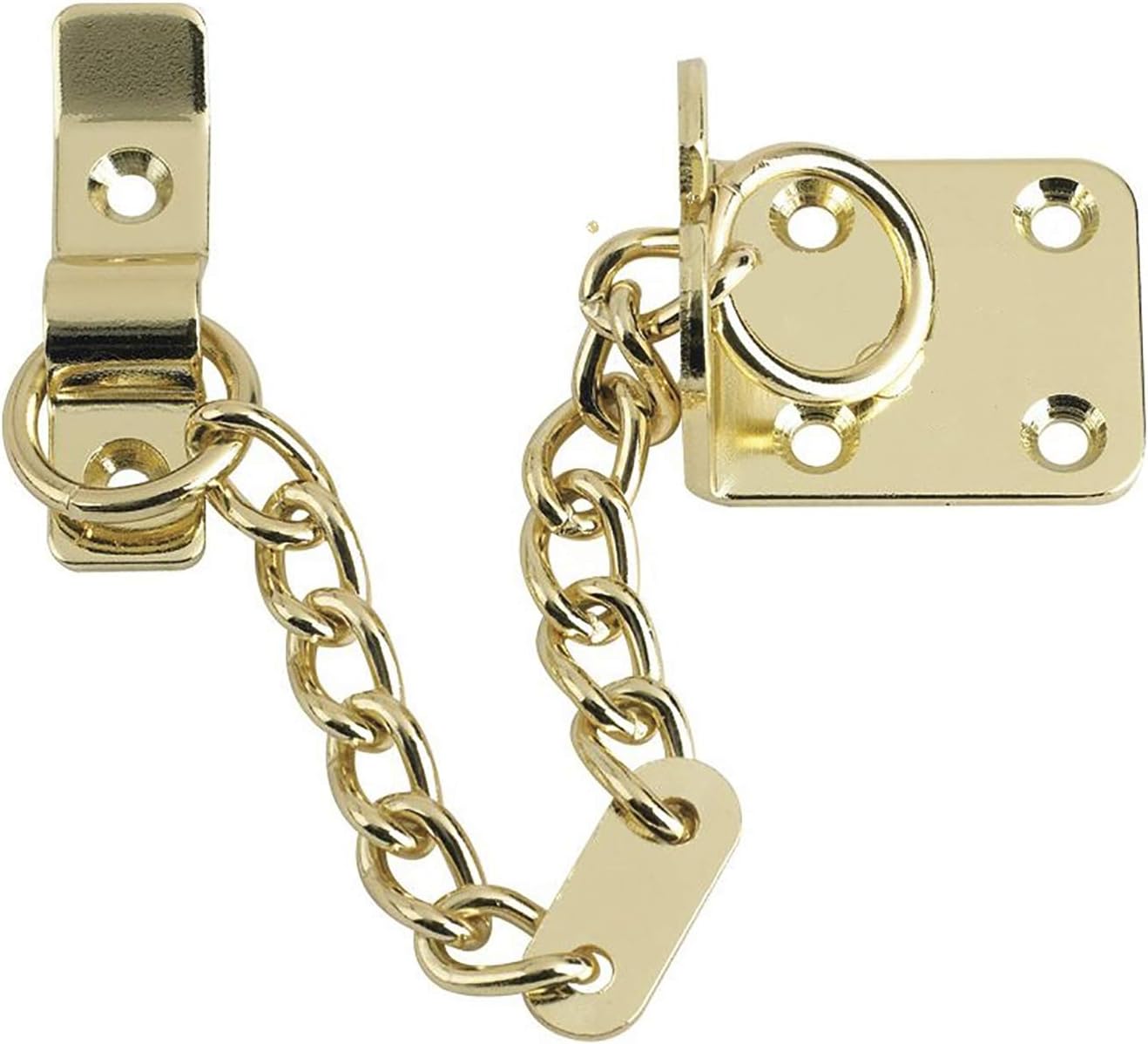 XFORT® Door Chain Polished Brass, Narrow Design Door Limiter, External ...