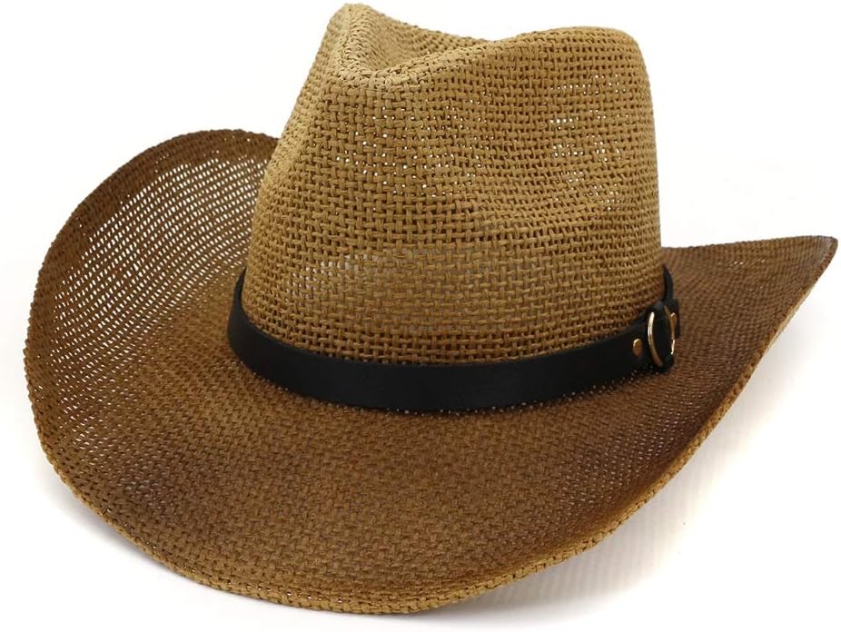 Amazon.com: Hat Cowboy Hat Spray Paint Western Straw Hat Men Sun Hat ...