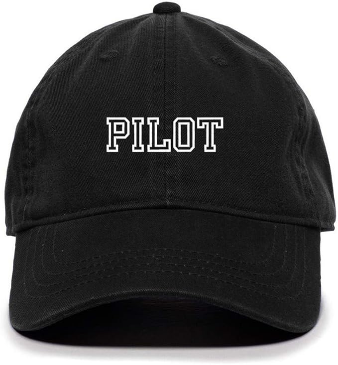 Amazon.com: Pilot Baseball Cap Embroidered Cotton Adjustable Dad Hat ...