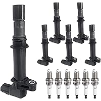 Amazon.com: Set of 6 Ignition Coil Pack and Spark Plugs fits for 3.7 V6 Jeep Liberty Cherokee KJ ...