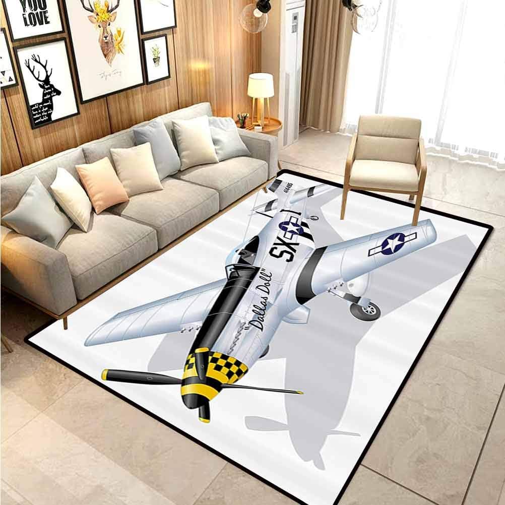 Amazon.com: Vintage Airplane Camping Rug Outdoors Rugs P 51 Dallas Doll ...