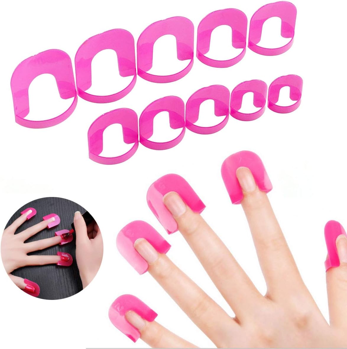 Nail Polish Protector Stencil, 26pcs/pack UV Nail Art Lacquer Palisade ...