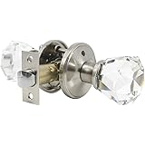 Ultra Hardware 83636 Gainsborough Sonata Bed-Bath Door Knob, Satin Nickel - Locking Crystal Door ...