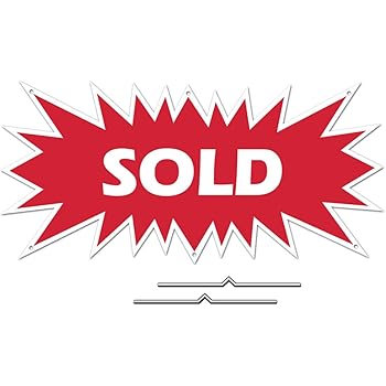 Amazon.com : 2 - 6x24 SOLD SMILEY FACE Real Estate Rider Signs 1 RED 1 ...