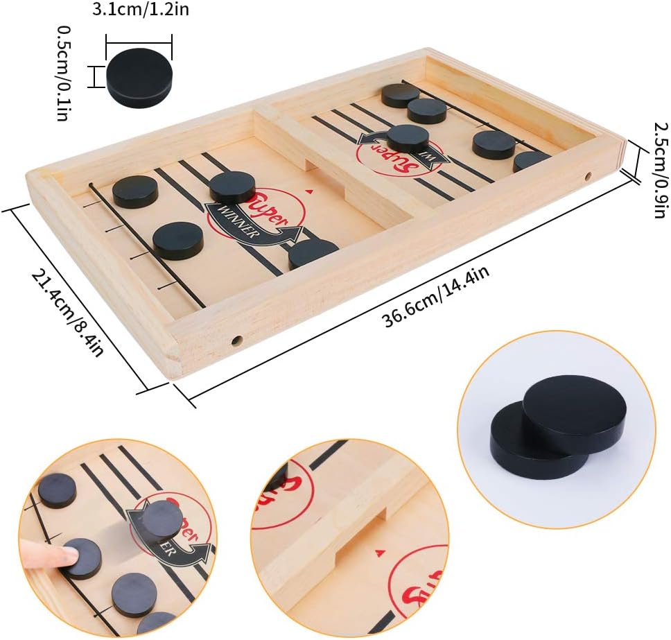 CestMall Family Board Games Set, Wooden Ludo Board Game Catapult Kit ...