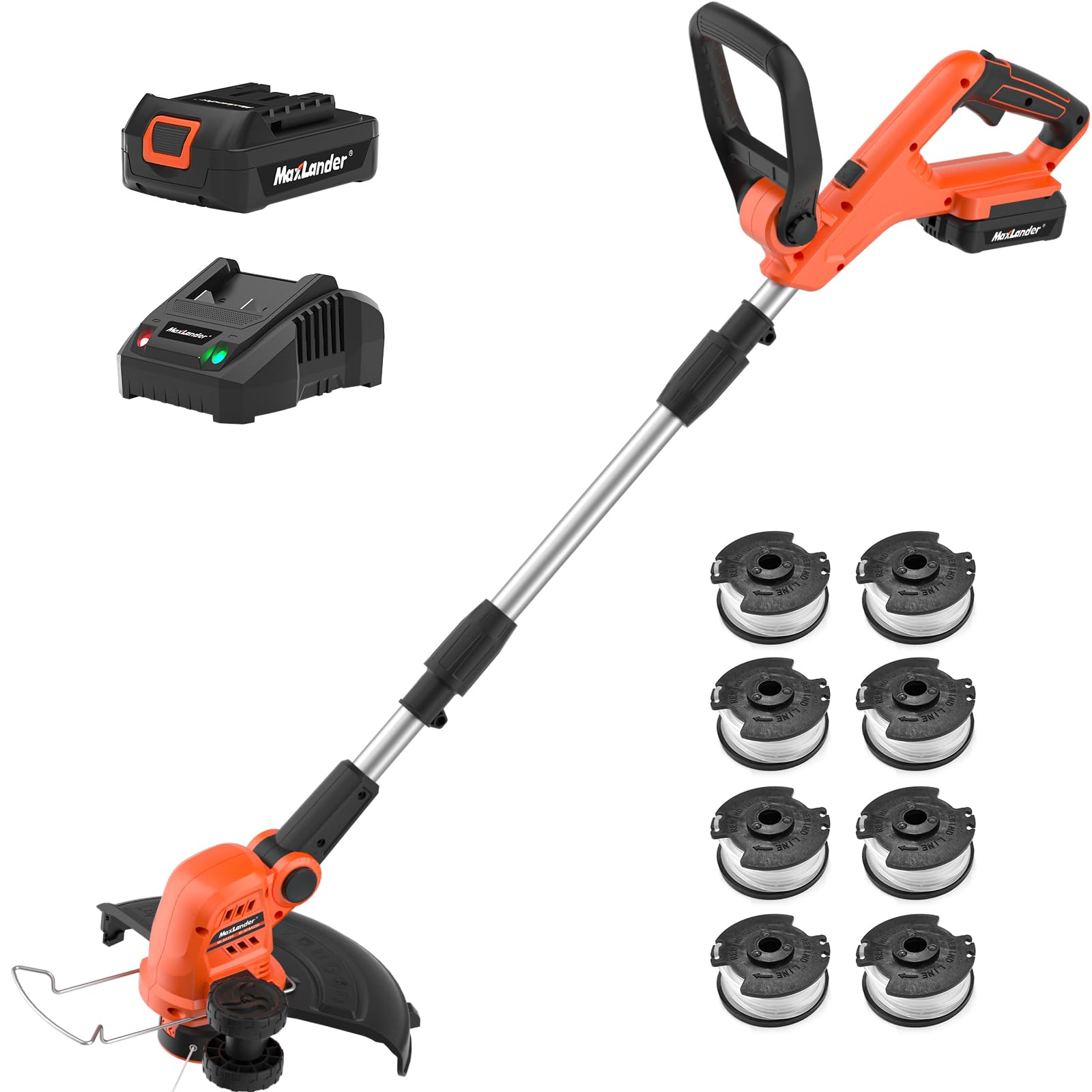 Maxlander Wacker Cordless, 20V 12 Inch Cordless String Trimmer Edger ...
