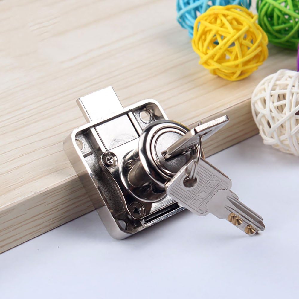 2X Office Desk Lock, Drawer Lock, Cabinet Lock – 3/4″ (Diameter:19mm ...