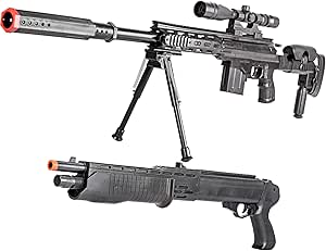 Amazon.com : BBTac Airsoft Sniper Gun Package - Powerful Spring Sniper ...