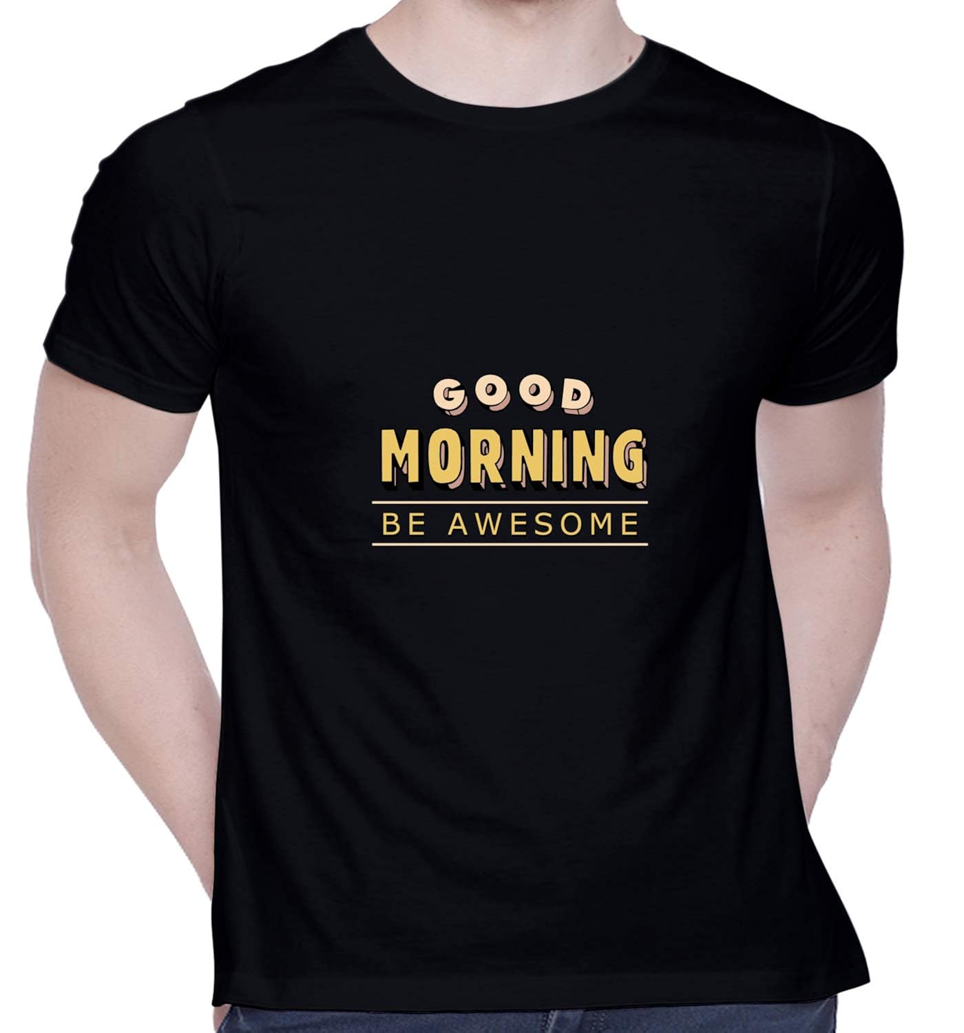 CreativiT Graphic Printed T-Shirt for Unisex Good Morning Tshirt ...