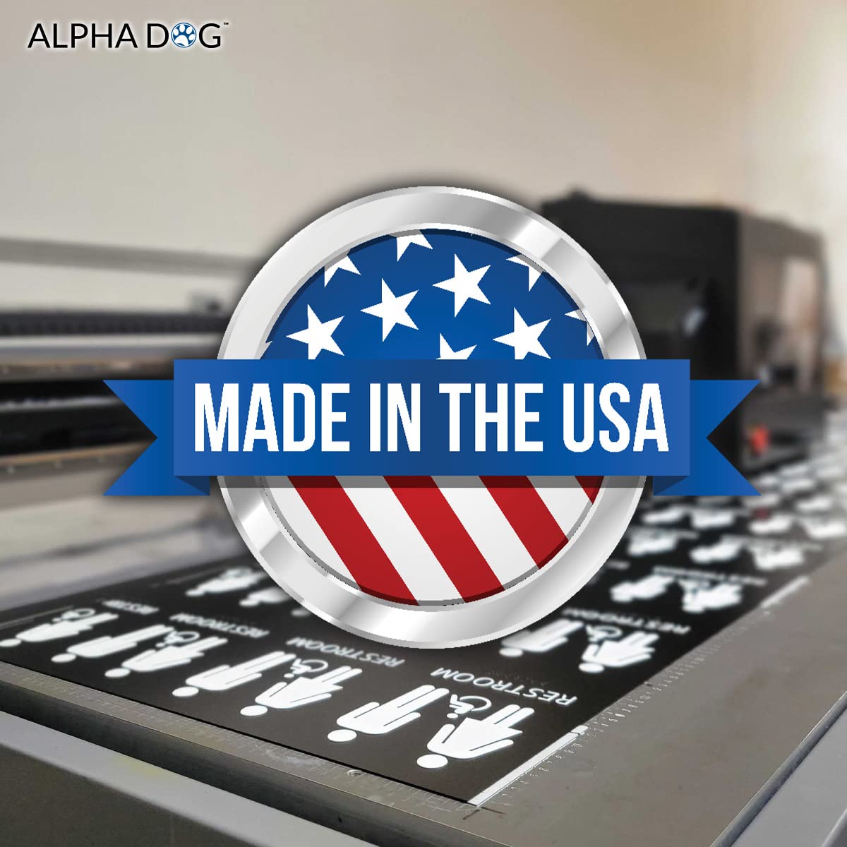 ALPHA DOG ADA SIGNS Custom ADA Compliant Braille Sign, 6"x6" Room ...