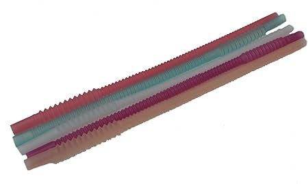 Amazon.com: Tupperware Durable Reuseable Accordion 12\" Whistle Straws ...