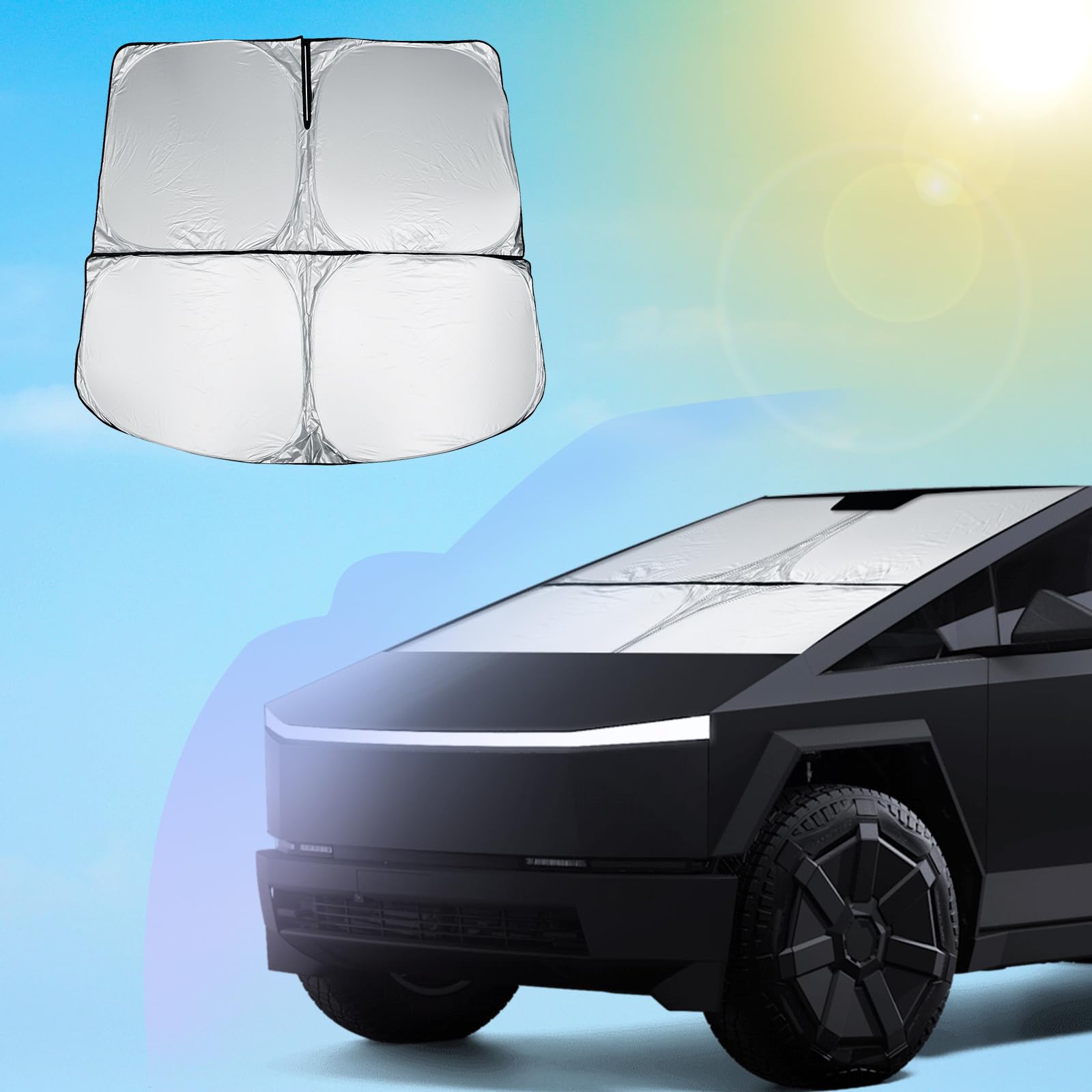 SXCY for 2024 Tesla Cybertruck Windshield Sunshade for Tesla Cybertruck ...