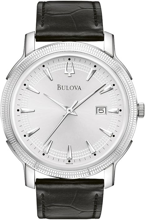 Bulova Gents Watch with Leather Strap: Amazon.co.uk: Watches