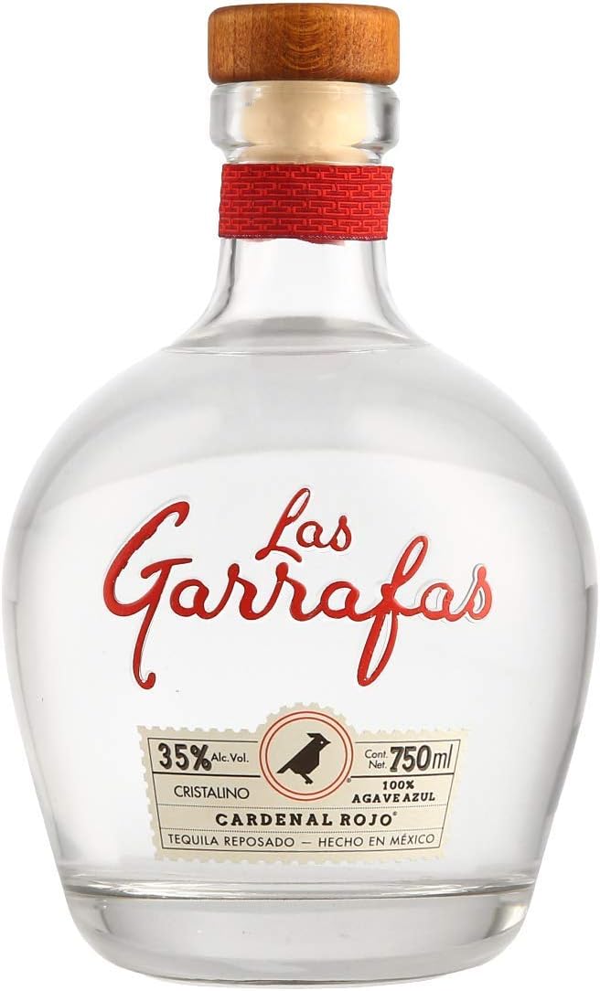Tequila Reposado Cristalino Las Garrafas Cardenal Rojo - 750ml: Amazon ...