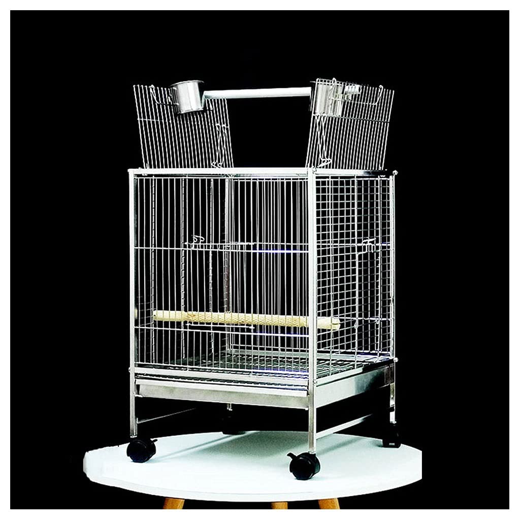 Mua Bird Cage Bird Cage Stainless Steel Starling Square Cage Black ...