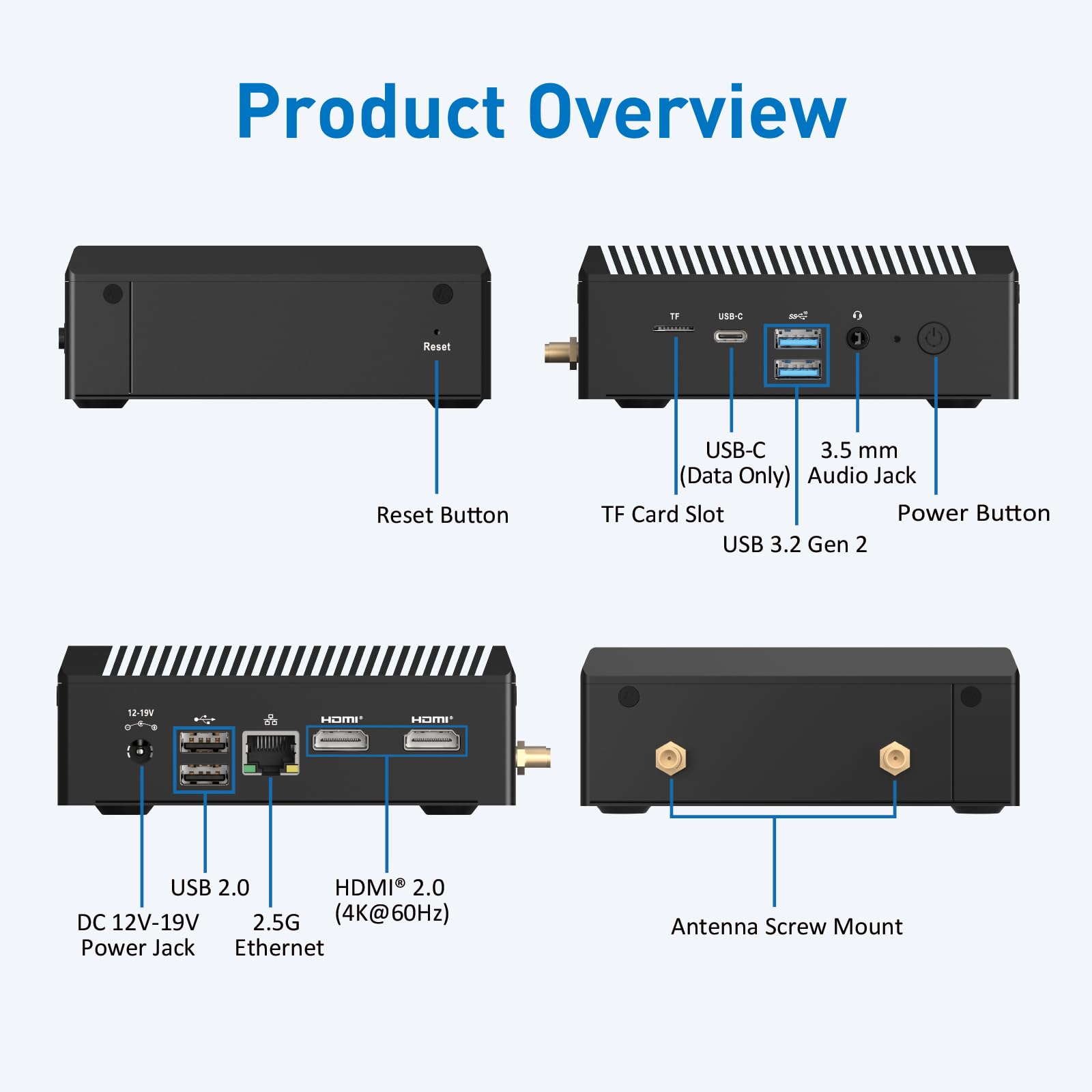 Mua MINIX Z100-0dB Fanless Mini PC, Intel 12th Gen N100, 8GB DDR4, 256GB M.2 PCIe Gen3 x 4 NVMe ...