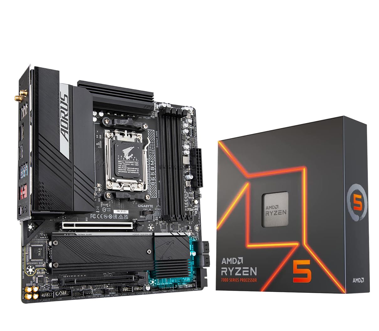 Mua Micro Center AMD Ryzen 5 7600X CPU Processor Bundle with GIGABYTE ...