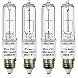GMY JDE11 120V 100W T4 Mini Candelabra Base 1600lm 2800K Clear Dimmable ...