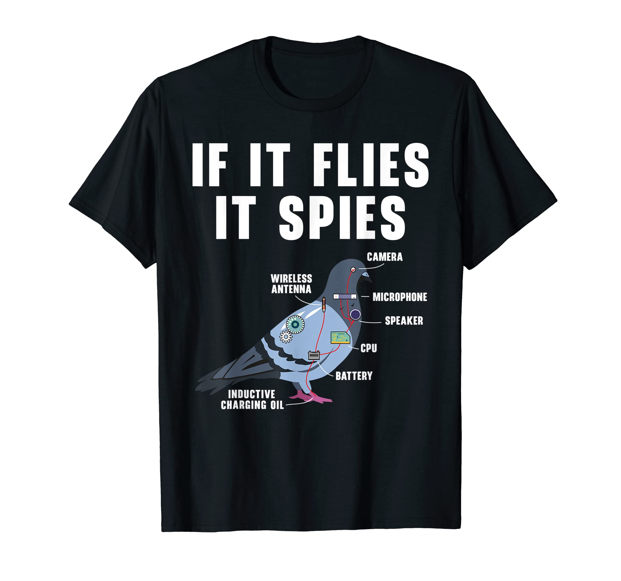 Mua Spy Bird Dove Anatomy Conspiracy Theory T-Shirt, Black trên Amazon ...