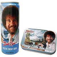 Amazon.com : Bob Ross Positive Energy Drink 12 FL OZ Bundled with Happy ...