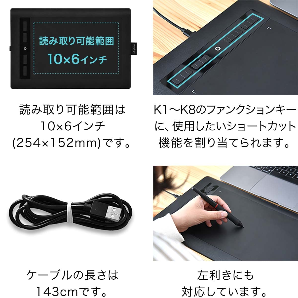 Mua ottostyle.jp Pen Tab, Pen Tablet, Board Tab, 10 x 6 Inches, Large ...