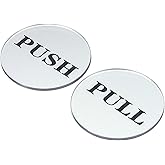 Amazon.com : PATIKIL Push Pull Door Sign, 4 Pack Self-Adhesive Square Acrylic Gate Sticker Wall ...