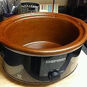 Amazon.com: Chefman XL 5 Qt. Slow Cooker, All-Natural, Glaze & Chemical ...