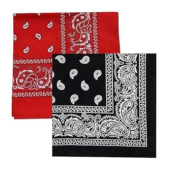 Unisex Cotton Bandanas, Handkerchiefs, Head Wraps, Wristbands, Face ...