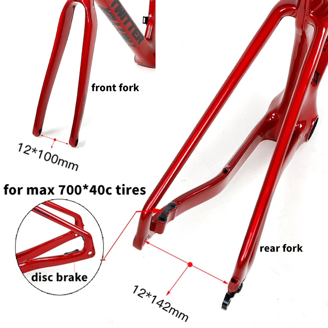 HIMALO Carbon Gravel Bike Frameset 700c Road Bike Frame 45/48/51/54cm ...