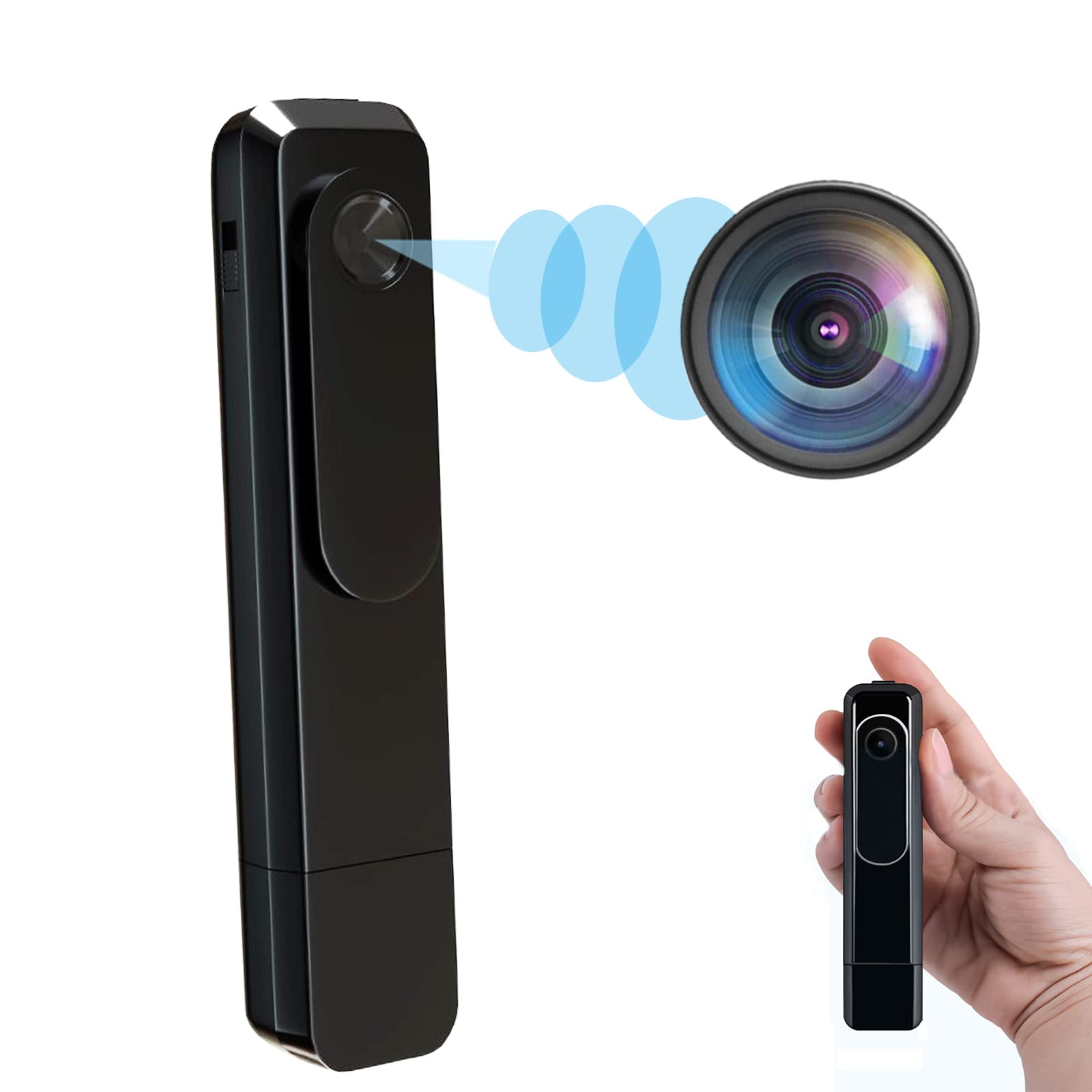 DAIFAC Hidden Camera Mini Body Camera HD 1080P Portable Cop Pocket Cam ...