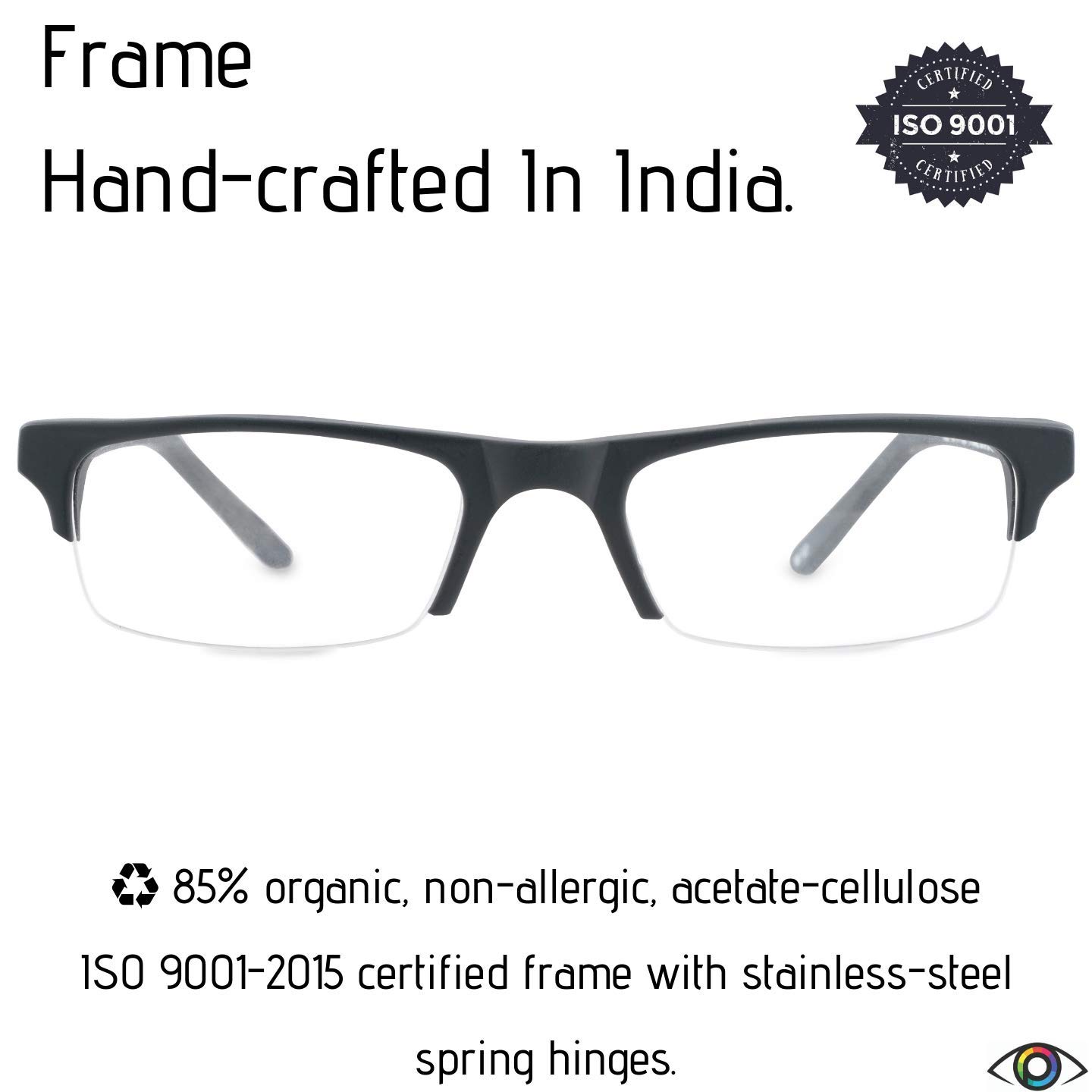 PRIME OPTICIANS Blue Cut Zero Power Glasses with Anti-glare Function ...