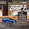 FLYCOLOR Turbo Racing 1:76 Scale Drift RC Car with Gyro Mini Full ...