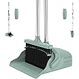 Amazon.com: AXFRVEWA Broom and Dustpan Set with 52'' Long Handle,Stand Up Dustpan with Broom ...