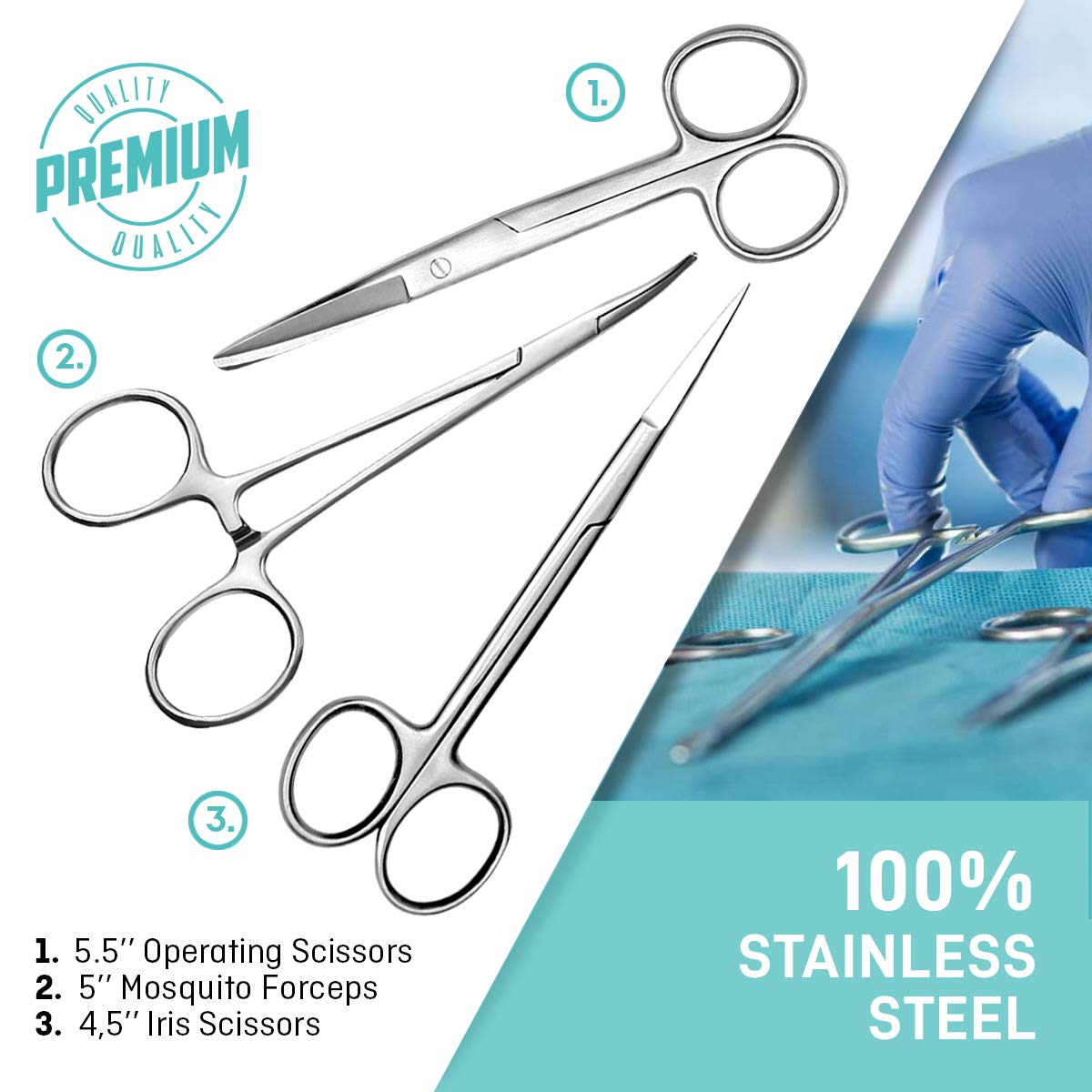 20 Pcs Advanced Biology Lab Anatomy Dissection Kit Set with Scalpel ...