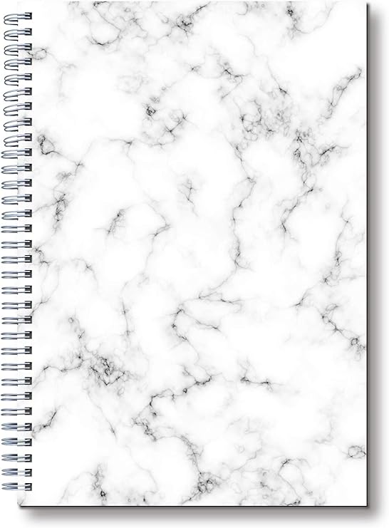 Amazon.com : Marble - A5 Spiral Notebook - Ruled Notebook/Journal ...