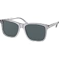 Amazon.com: Prada PR 18WS Men's Sunglasses Grey Crystal/Blue 56 ...